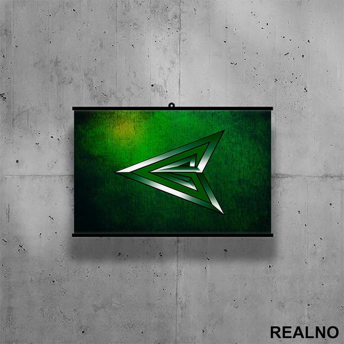 GREEN ARROWHEAD - ARROW - POSTER SA NOSAČEM