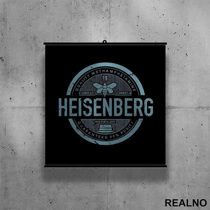 HEISENBERG - BLUE LOGO - BREAKING BAD - POSTER SA NOSAČEM