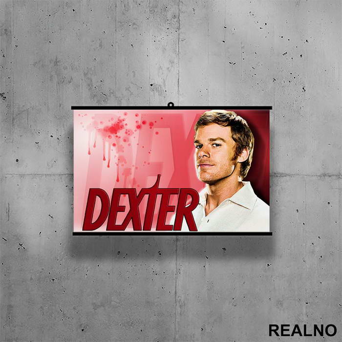 LOGO AND PORTRAIT - DEXTER - POSTER SA NOSAČEM