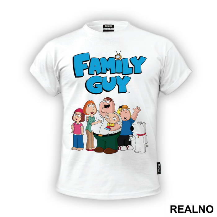 LOGO AND WHOLE FAMILY - FAMILY GUY - MAJICA