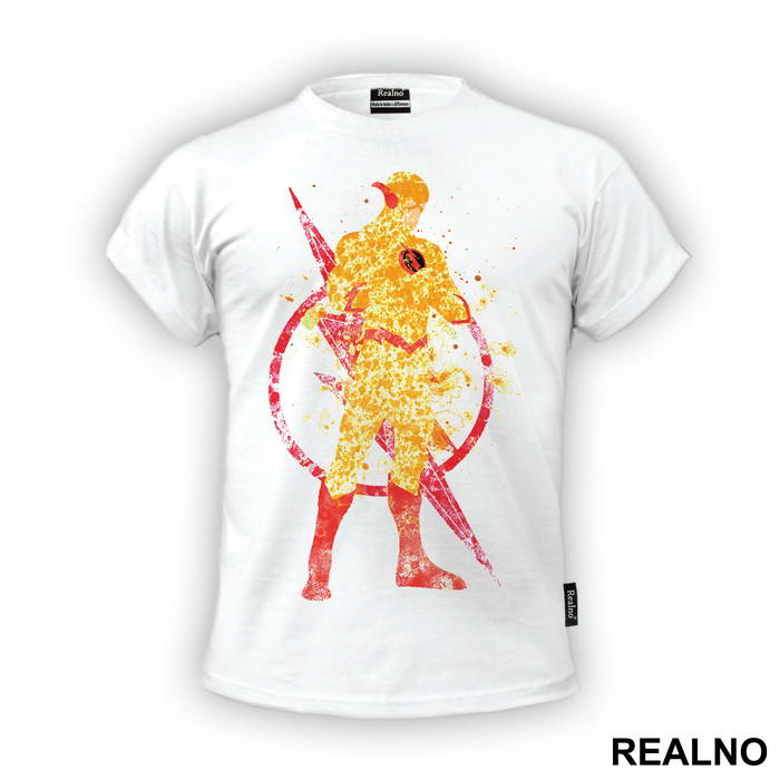 YELLOW AND RED SPLATTER - FLASH - MAJICA