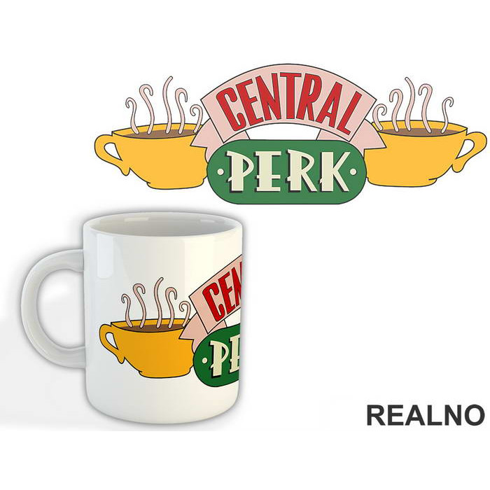 CENTRAL PERK - COLOR - FRIENDS - PRIJATELJI - ŠOLJA