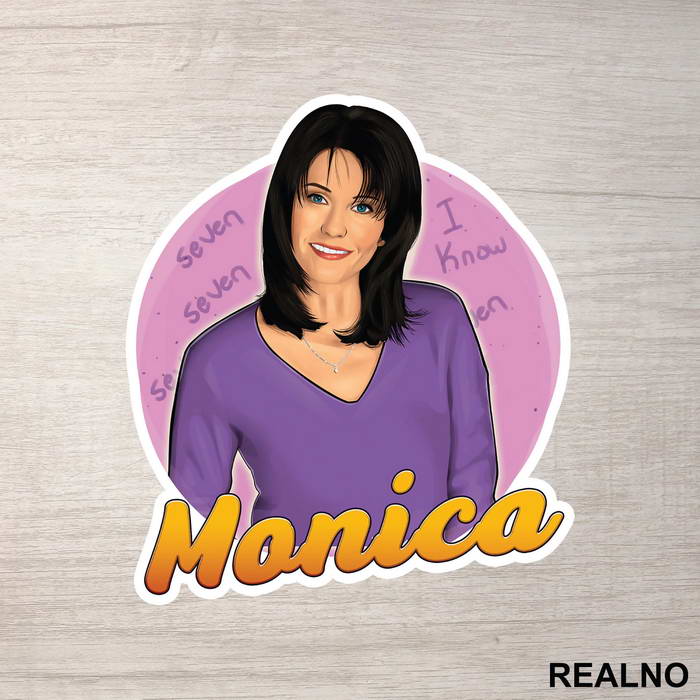 MONICA PINK CIRCLE - FRIENDS - PRIJATELJI - NALEPNICA