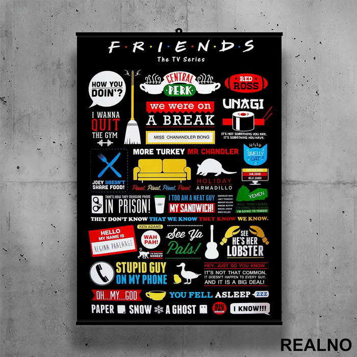 QUOTES - FRIENDS - PRIJATELJI - POSTER SA NOSAČEM