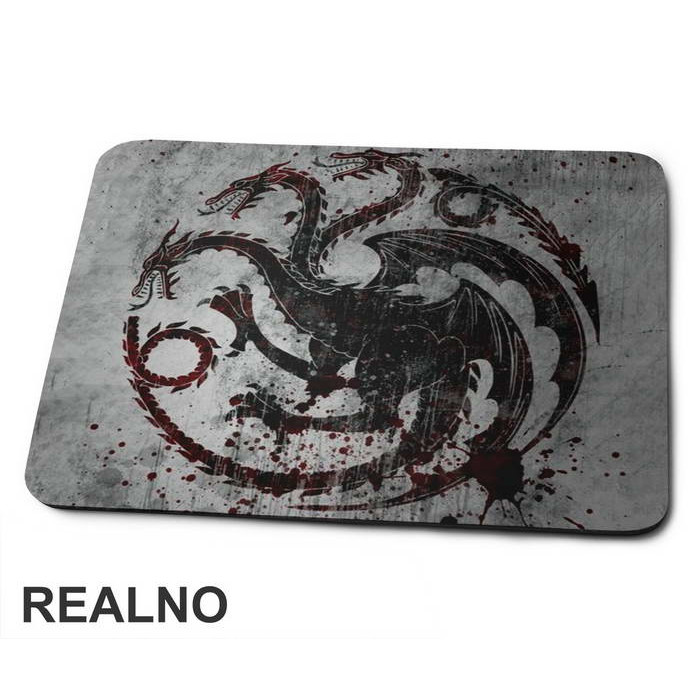 FIRE AND BLOOD - THE TARGARYEN SIGIL - GAME OF THRONES - GOT - PODLOGA ZA MIŠ