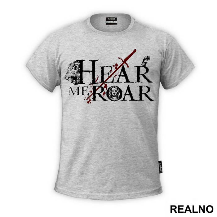 HEAR ME ROAR WITH LION AND SWORD HOUSE LANNISTER - GAME OF THRONES - GOT - MAJICA