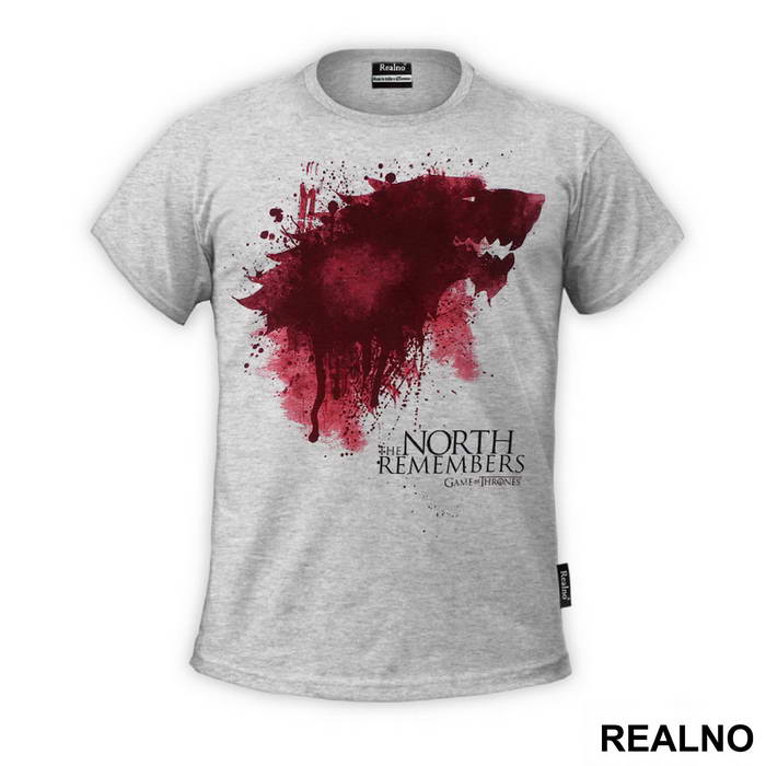 THE NORTH REMEMBERS - BLOODY WOLF SIGIL - HOUSE STARK - GAME OF THRONES - GOT - MAJICA