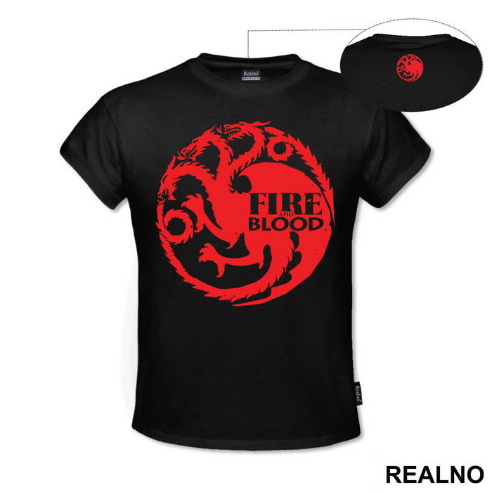 THE TARGARYEN SIGIL FIRE AND BLOOD - HOUSE TARGARYEN - GAME OF THRONES - GOT - MAJICA