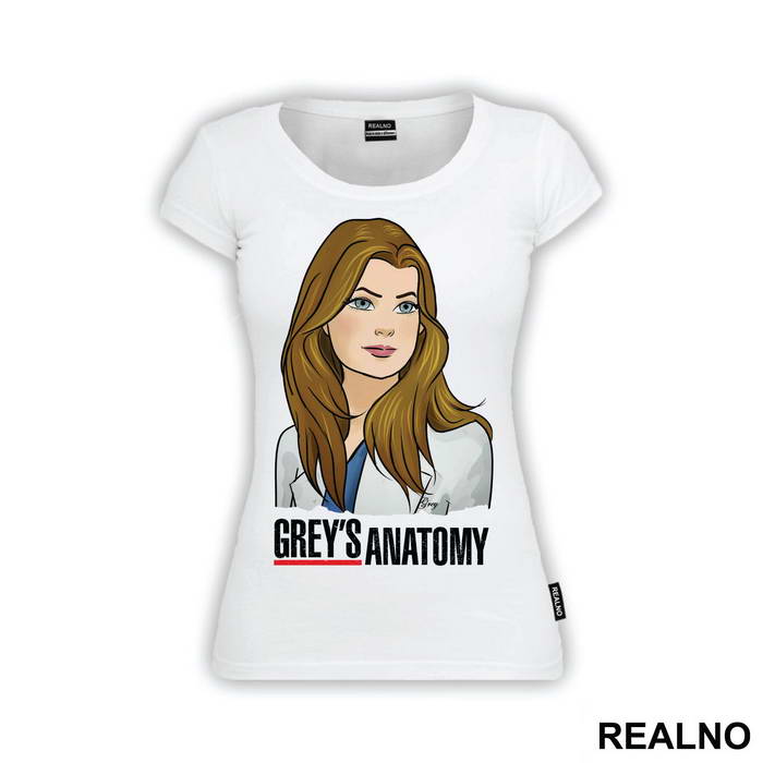 MEREDITH GREY PORTRAIT - GREY'S ANATOMY - MAJICA