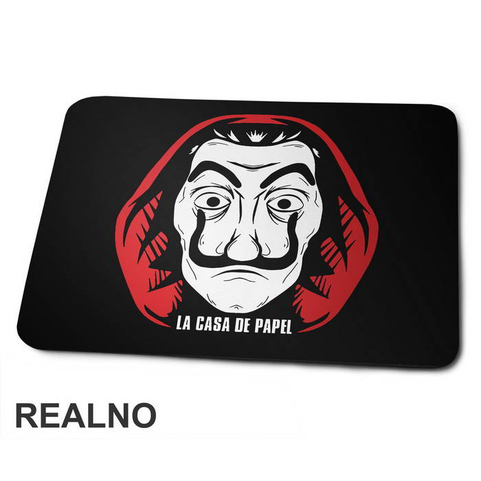 LOGO AND MASK - LA CASA DE PAPEL - MONEY HEIST - PODLOGA ZA MIŠ