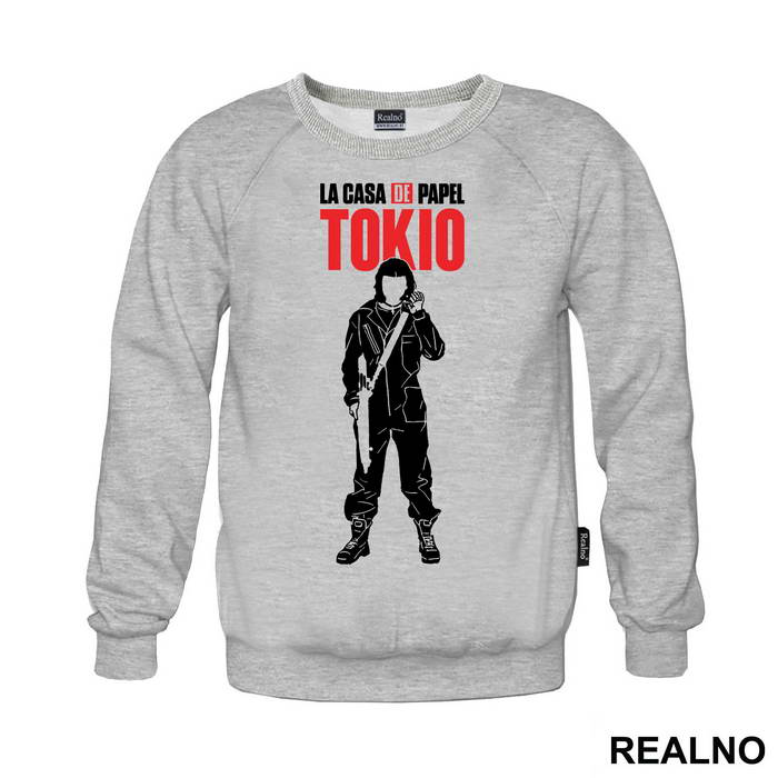 TOKIO - TOKYO SILHOUETTE WITH A GUN - LA CASA DE PAPEL - MONEY HEIST - DUKS