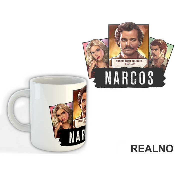 PABLO ESCOBAR AND GROUP PORTRAIT - NARCOS - ŠOLJA