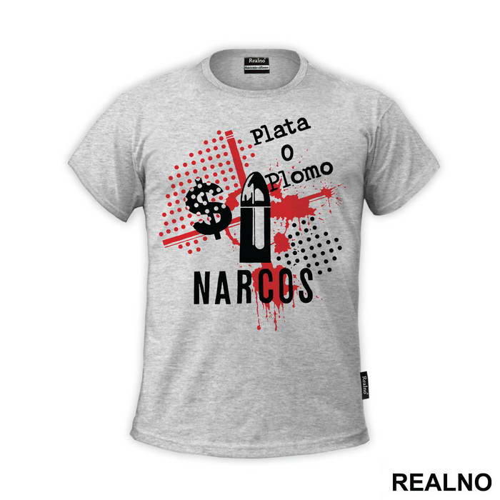 PLATA O PLOMO DOTS - NARCOS - MAJICA