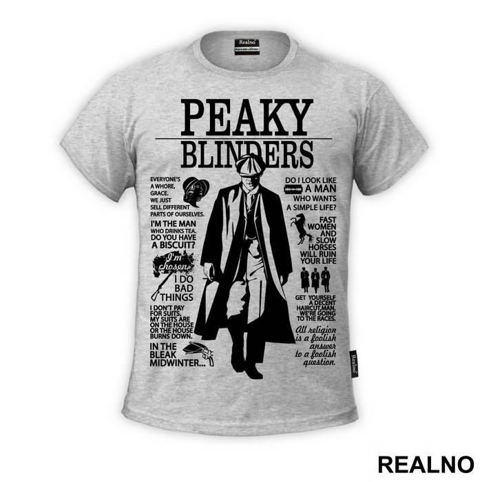 QUOTES - PEAKY BLINDERS - MAJICA