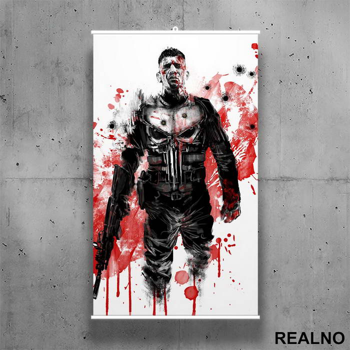 BULLET HOLES - PUNISHER - POSTER SA NOSAČEM