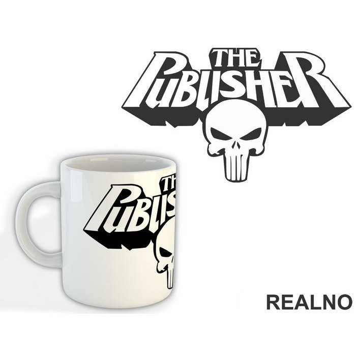 COMIC BOOK TITLE LOGO - PUNISHER - ŠOLJA