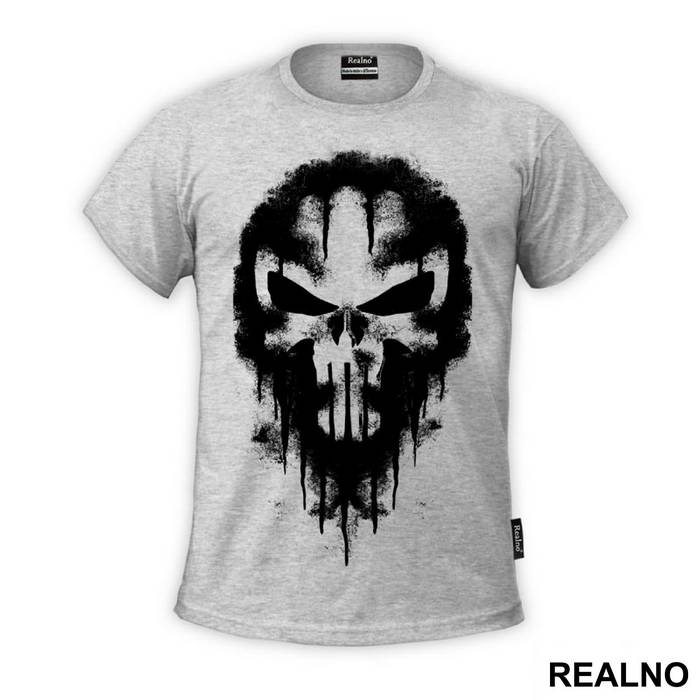 DRIPPING BLACK SKULL - PUNISHER - MAJICA