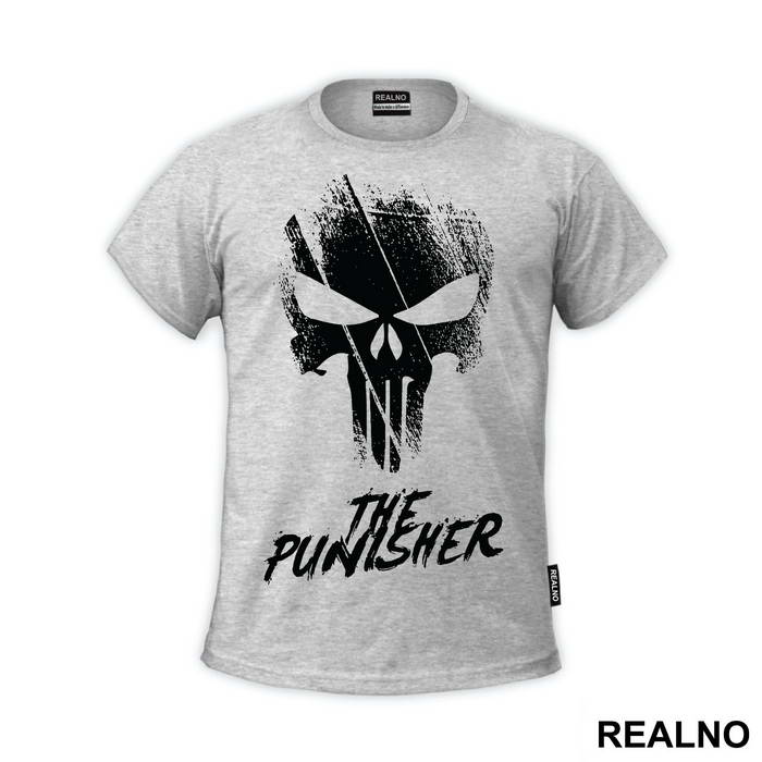 GRUNGE SKULL LOGO - PUNISHER - MAJICA