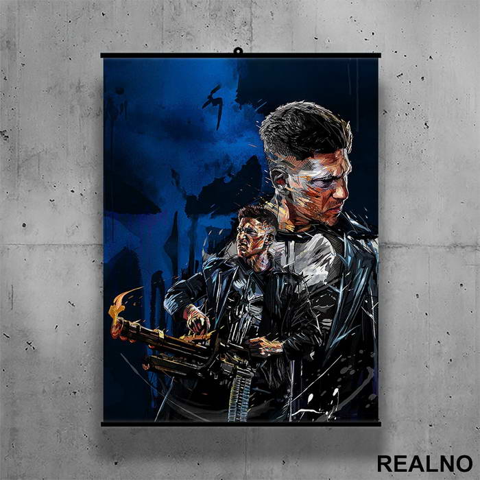 SCRATCHED PICTURE - PUNISHER - POSTER SA NOSAČEM