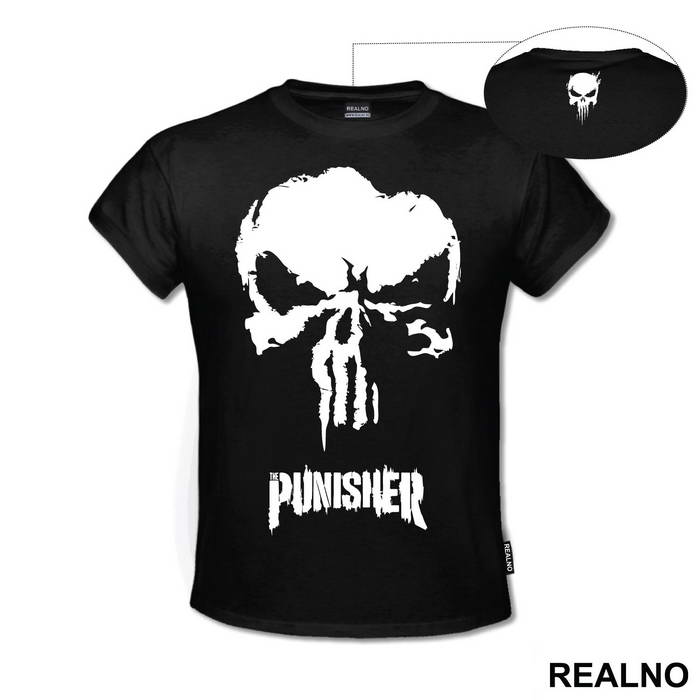 SKULL AND LOGO - PUNISHER - MAJICA