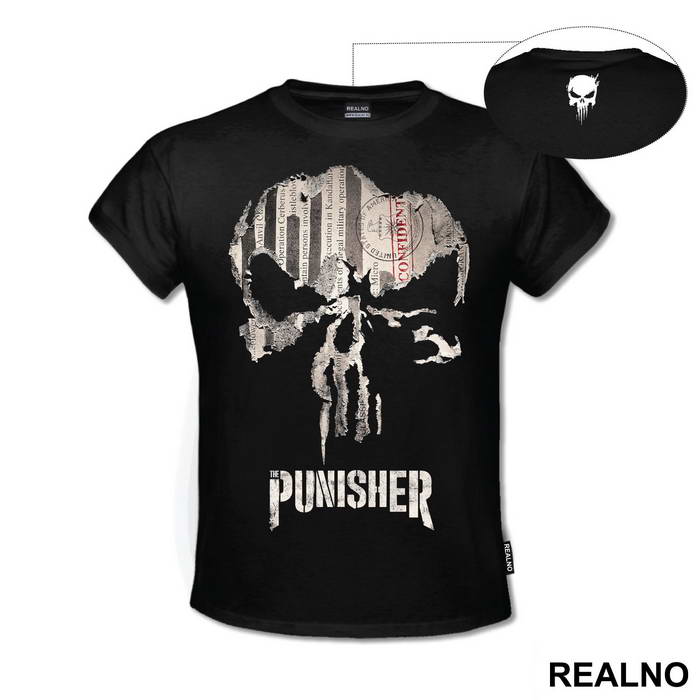 SKULL DOUBLE EXPOSURE - PUNISHER - MAJICA