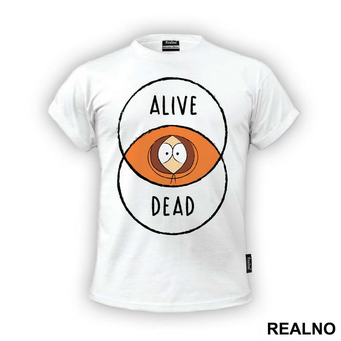 ALIVE DEAD KENNY - SOUTH PARK - MAJICA