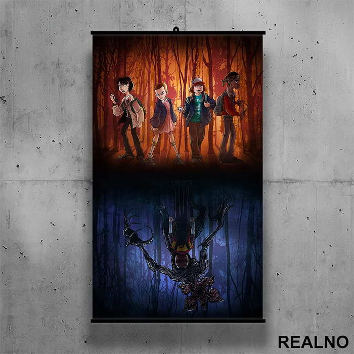 THE UPSIDE DOWN - STRANGER THINGS - POSTER SA NOSAČEM