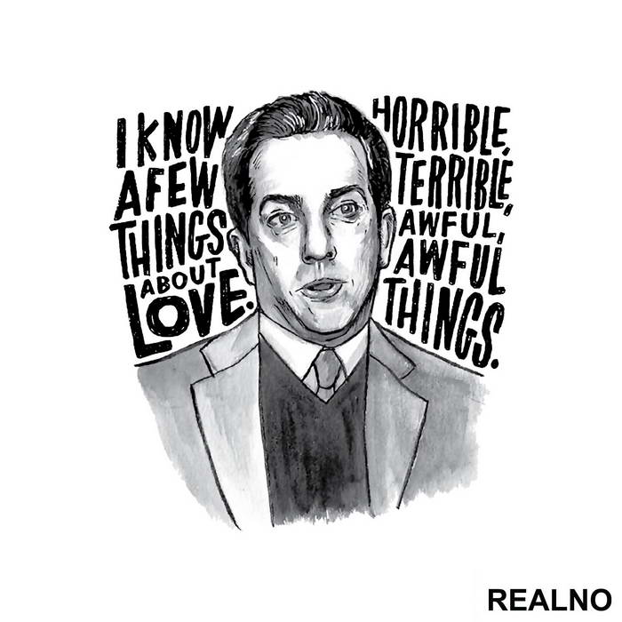 ILLUSTRATION - I KNOW A FEW THINGS ABOUT LOVE - THE OFFICE - NALEPNICA