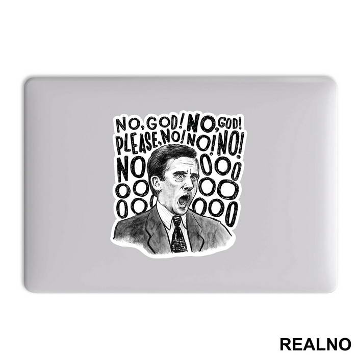 ILLUSTRATION - NO, GOD! NO GOD! - THE OFFICE - NALEPNICA