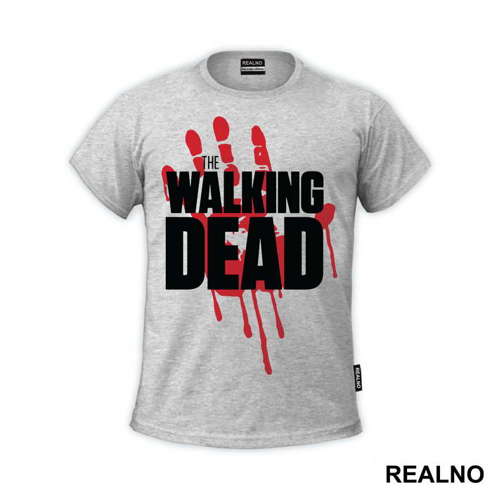 BLOODY HAND PRINT LOGO - THE WALKING DEAD - MAJICA