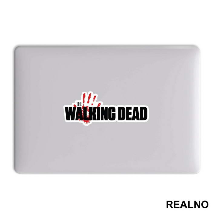 BLOODY HAND PRINT LOGO - THE WALKING DEAD - NALEPNICA