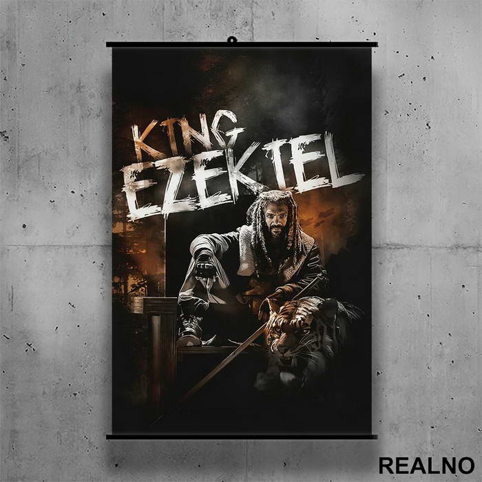 KING EZEKIEL - ON THE THRONE - THE WALKING DEAD - POSTER SA NOSAČEM