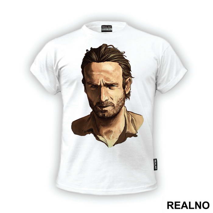 RICK GRIMES PORTRAIT - THE WALKING DEAD - MAJICA