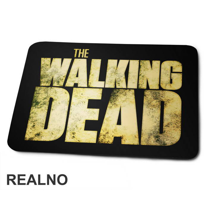 YELLOW TEXT LOGO - THE WALKING DEAD - PODLOGA ZA MIŠ