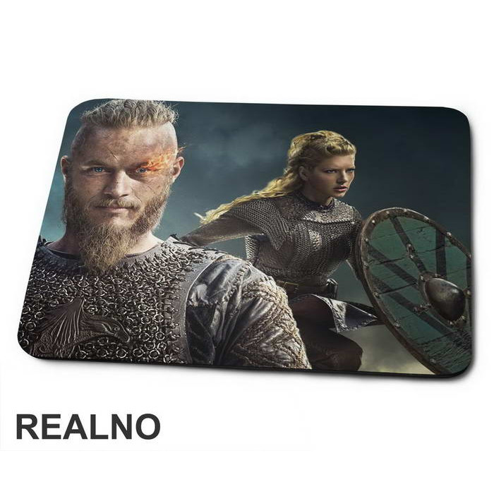 RAGNAR AND LAGERTHA - VIKINGS - PODLOGA ZA MIŠ