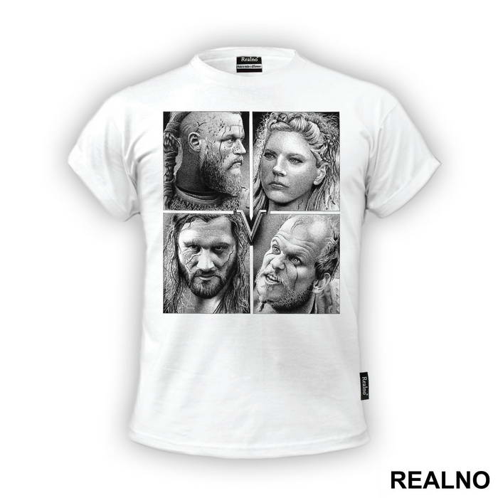RAGNAR LOTHBROK, LAGERTHA, ROLLO, FLOKI - VIKINGS - MAJICA