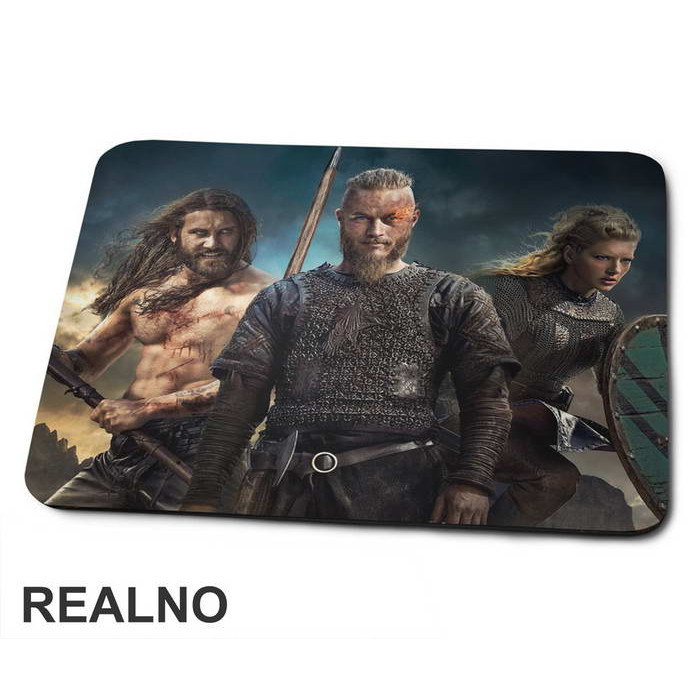 RAGNAR LOTHBROK, ROLLO AND LAGERTHA - VIKINGS - PODLOGA ZA MIŠ