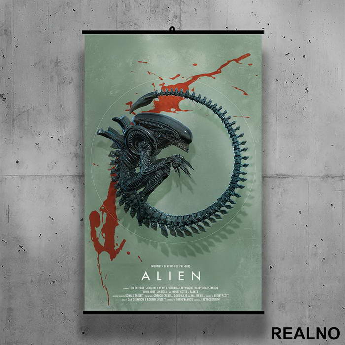 BLOOD SPLASH - ALIEN - POSTER SA NOSAČEM