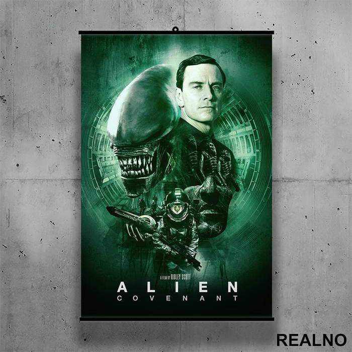 GREEN - ALIEN - POSTER SA NOSAČEM