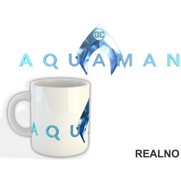 BLUE LOGO - AQUAMAN - ŠOLJA