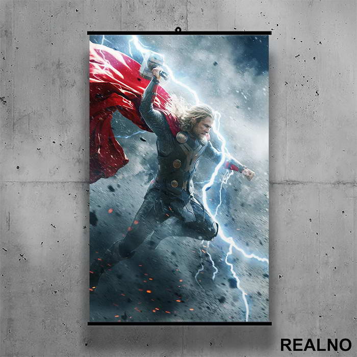 ATTACK - THOR - AVENGERS - POSTER SA NOSAČEM