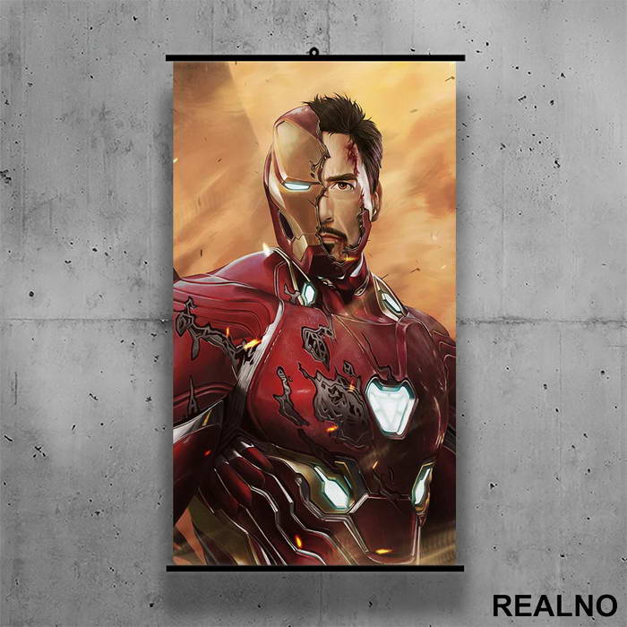 BEHIND THE MASK - IRON MAN - AVENGERS - POSTER SA NOSAČEM