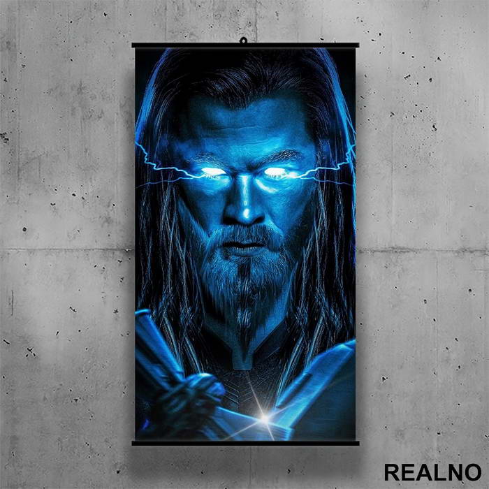 BLUE EYES - THOR - AVENGERS - POSTER SA NOSAČEM