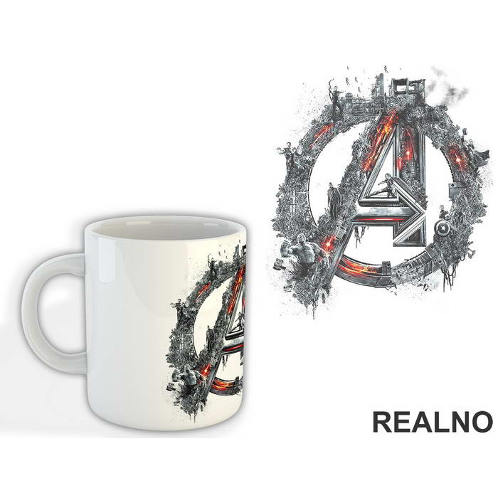 DISINTEGRATING LOGO - AVENGERS - ŠOLJA