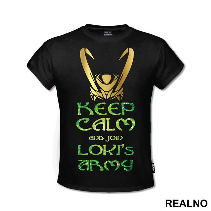 KEEP CALM AND JOIN ARMY - LOKI - AVENGERS - MAJICA