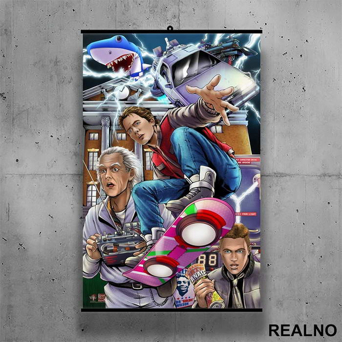 DRAWING - BACK TO THE FUTURE - POSTER SA NOSAČEM