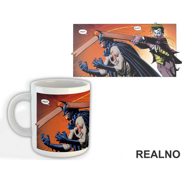 BATMAN AND JOKER - ORANGE BACKGROUND - ŠOLJA