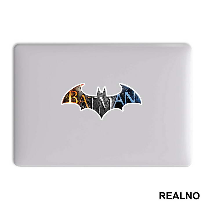 FIRE AND ICE LOGO - BATMAN - NALEPNICA