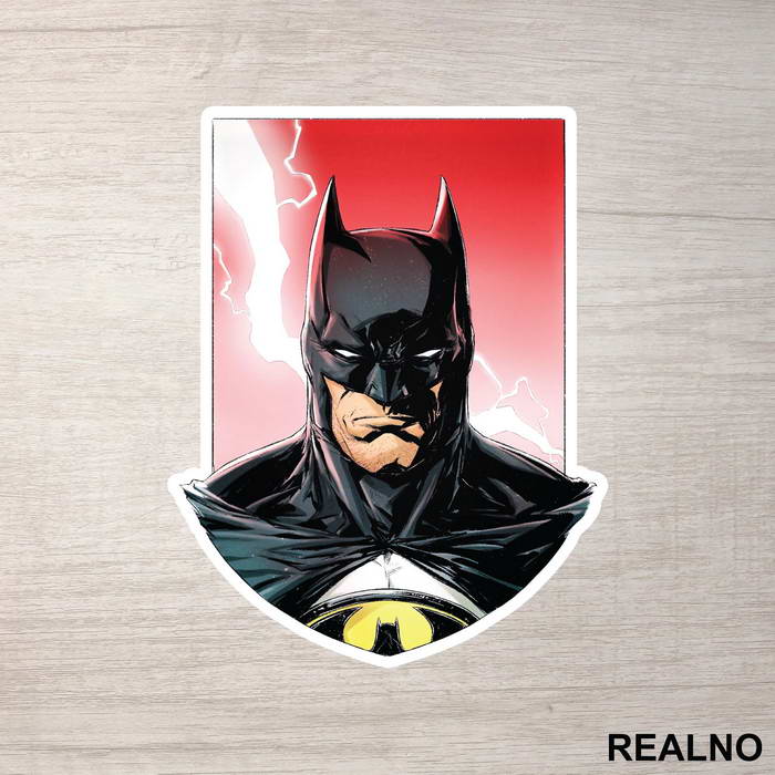 LIGHTNING STRIKE - FACE PORTRAIT - BATMAN - NALEPNICA