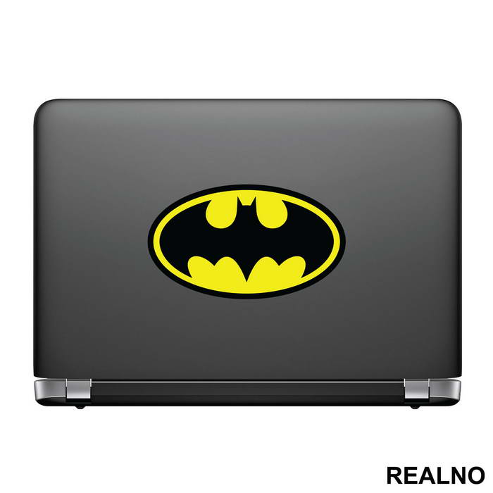 LOGO - BLACK AND YELLOW - 1966 - BATMAN - NALEPNICA